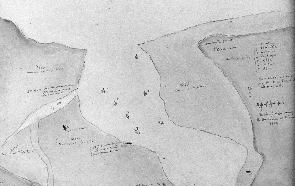 La épica huida del «HMS Calliope» del ciclón de Apia – En visita de ...